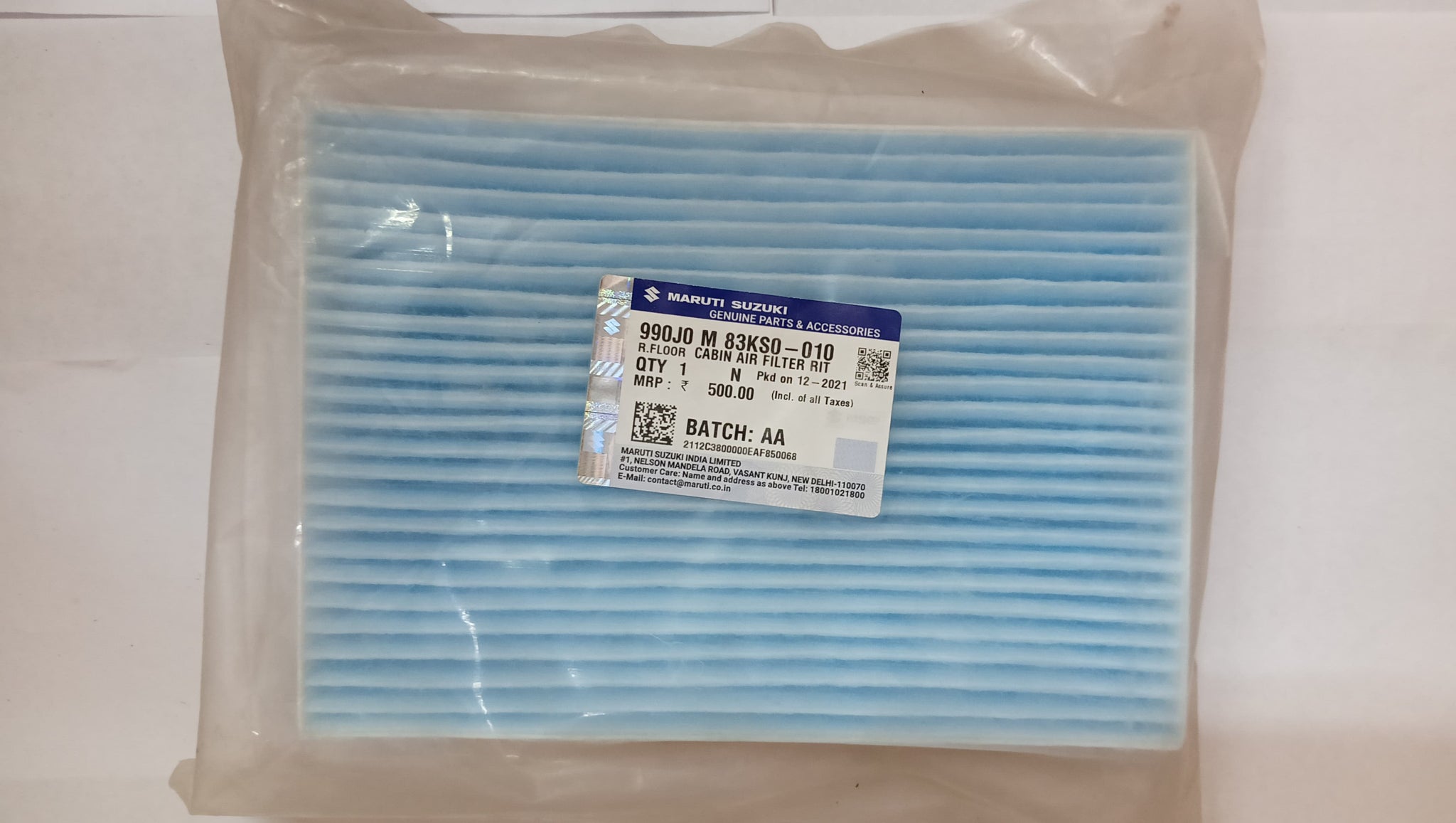 CABIN AIR FILTER RITZ 990J0M83KS0010 – CarTrends