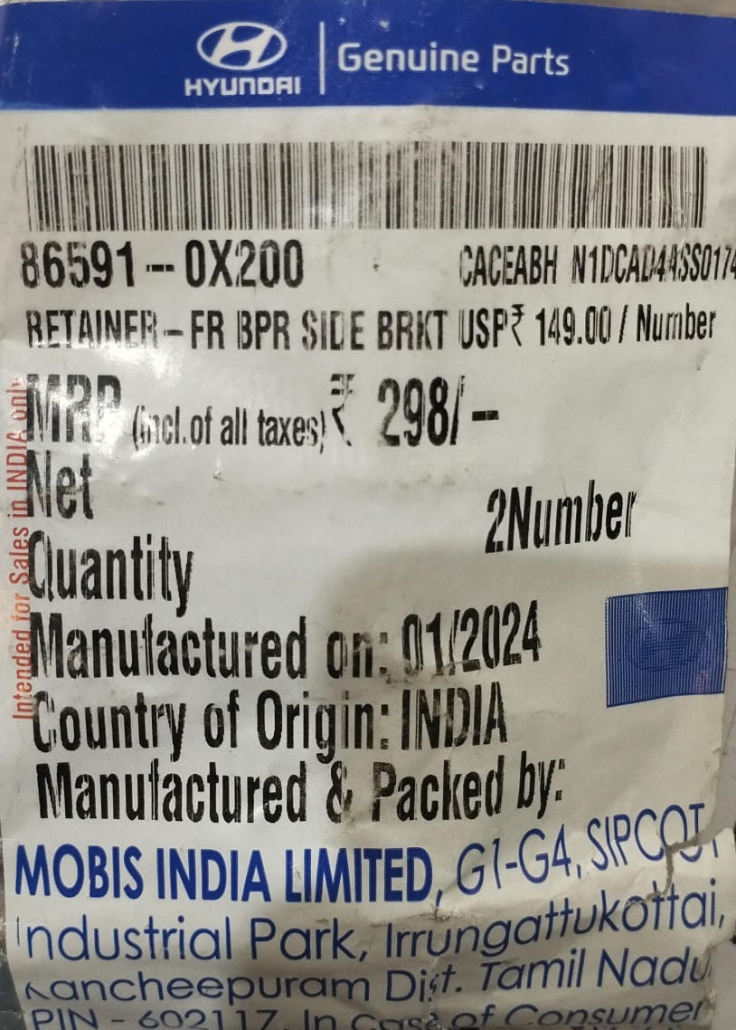 FRONT BUMPER BRACKET I10 TYPE 2 LH 865910X200 – CarTrends