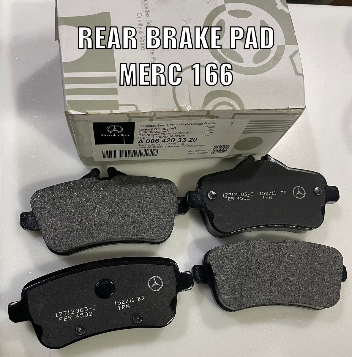 Rear Brake Pad Mercedez 166 – CarTrends